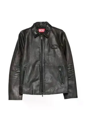 DIESEL® Leather Zip-up Jacket
