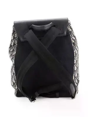 Dior Flap Oblique Canvas And Leather Backpack