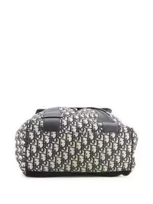 Dior Flap Oblique Canvas And Leather Backpack