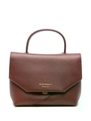 Emporio Armani Leather Tote Bag - Brown