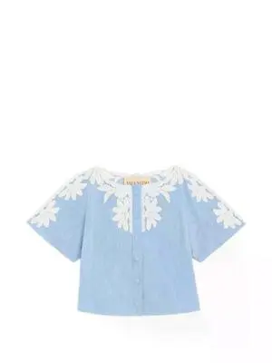 Valentino Garavani Light Embroidered Denim Shirt
