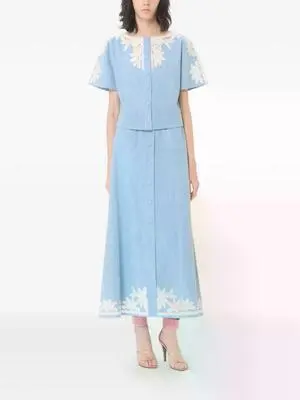Valentino Garavani Light Embroidered Denim Shirt