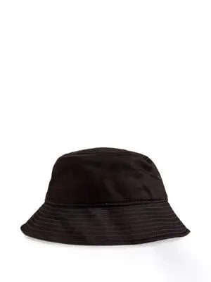 Y3 Logo Embroidered Bucket Hat - Black