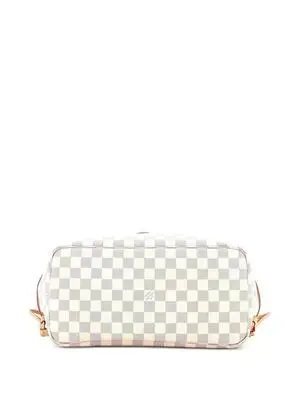 LOUIS VUITTON Neverfull Nm Damier Mm Tote Bag - White