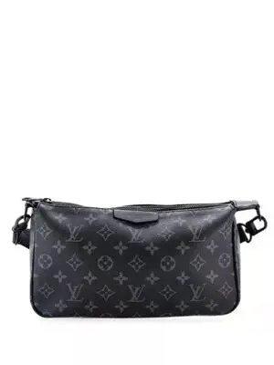 LOUIS VUITTON Monogram Eclipse Canvas Pochette Accessoires Nm Bag - Black
