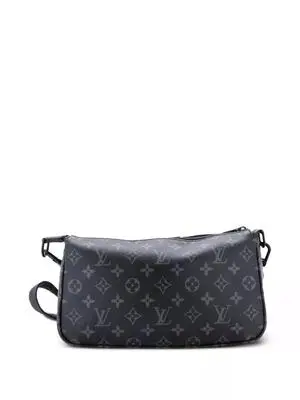 LOUIS VUITTON Monogram Eclipse Canvas Pochette Accessoires Nm Xl Bag - Black