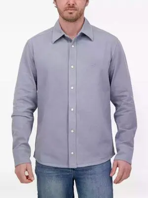 A.p.c. Embroidered Logo Overshirt - Blue