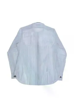 Corneliani Striped French-collar Shirt - Blue