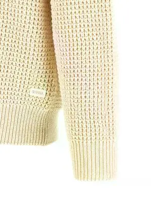 BOSS Honeycomb-knit V-neck Cardigan