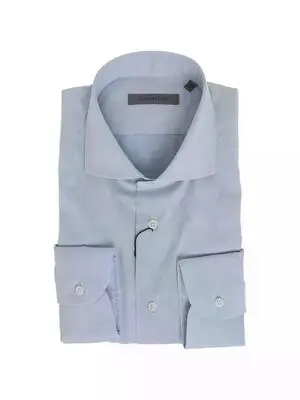 Corneliani French-collar Poplin Shirt - Blue