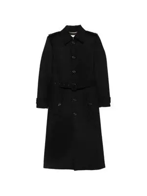 Saint Laurent Button Detailed Coats For Women