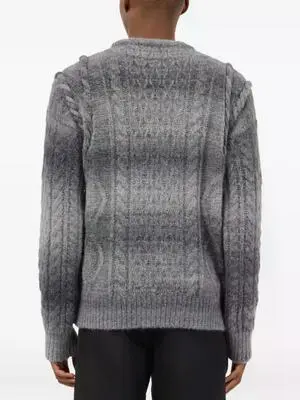 Roberto Cavalli Cable Knit Crew Neck Sweater