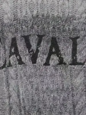 Roberto Cavalli Cable Knit Crew Neck Sweater