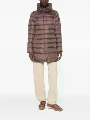 Peuterey Quilted High-neck Coat - Brown