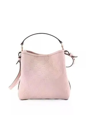 Gucci Gg Emblem Gg Embossed Leather Small Bucket Bag