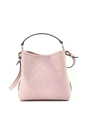 Gucci Gg Emblem Gg Embossed Leather Small Bucket Bag