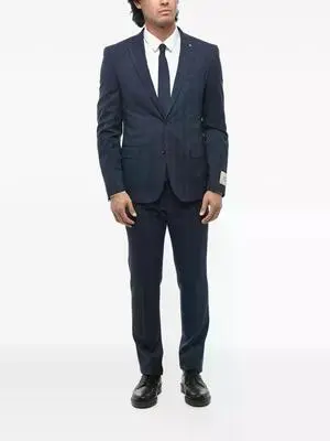 Corneliani Single-breasted Wool Suit - Blue