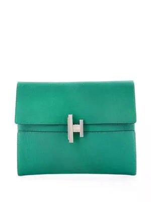Hermès Cinhetic Chevre Mysore Clutch Bag - Green