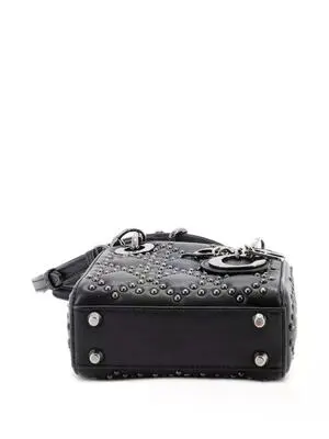 Dior Lady Pearl Cannage Studded Lambskin Micro Satchel