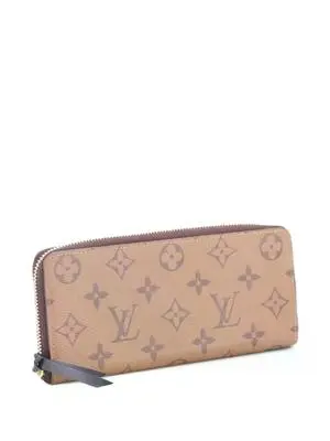 LOUIS VUITTON Clemence Wallet Reverse Monogram Canvas Small Wallets - Brown