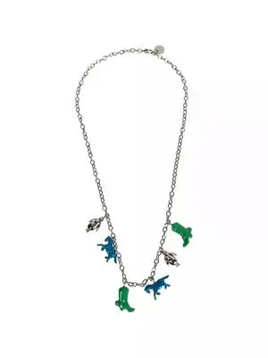 Marni Horse-charms Chain Necklace - Silver