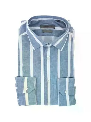 Corneliani Striped Slim-fit Shirt - Blue