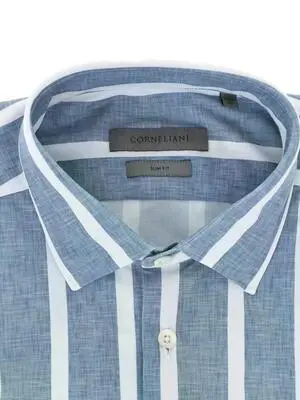 Corneliani Striped Slim-fit Shirt - Blue
