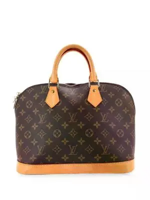 LOUIS VUITTON Vintage Alma Handbag Monogram Canvas Pm Satchel - Brown