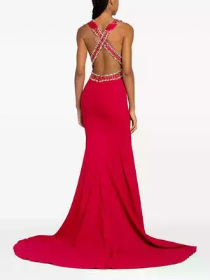 Roberto Cavalli Embellished Sleeveless Gown
