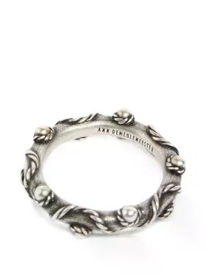 ANN DEMEULEMEESTER Rope-detail Studded Ring