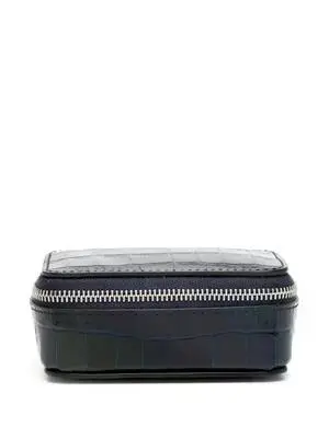 Smythson Crocodille-effect Leather Box - Black