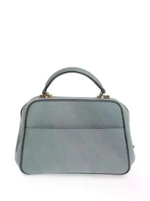 VALEXTRA Mini Saffiano Leather Top-handle Bag