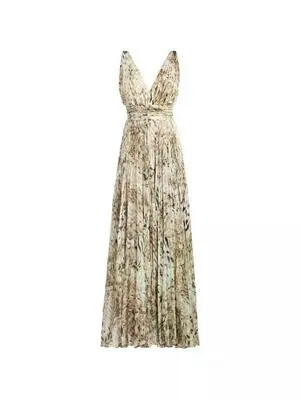 Roberto Cavalli Printed Silk Maxi Dress
