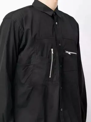 Comme Des Garçons Button-down Zip-detail Shirt