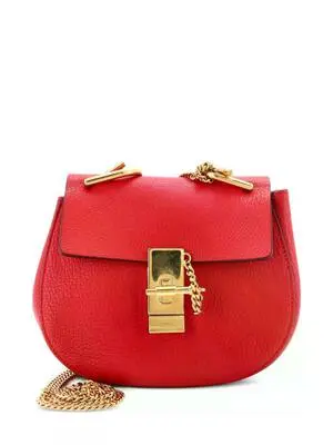 Chloé Drew Leather Mini Crossbody Bag - Red