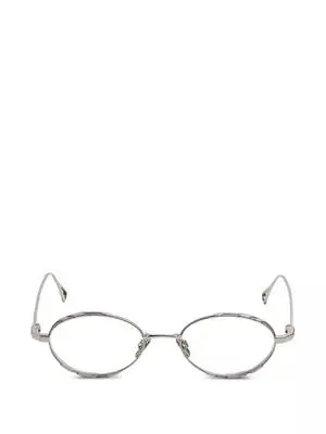 Cazal Geometric Frame Titanium Eyeglasses - Silver