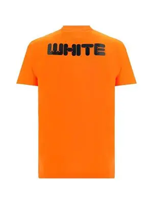 Off-White Logo-print Short-sleeve T-shirt - Orange