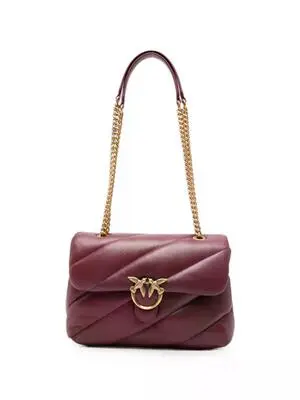 Pinko Love Birds Quilted Shoulder Bag - Red