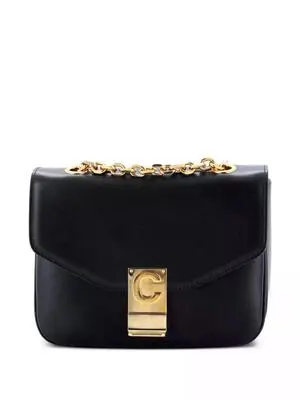 Celine Leather Shoulder Bag - Black