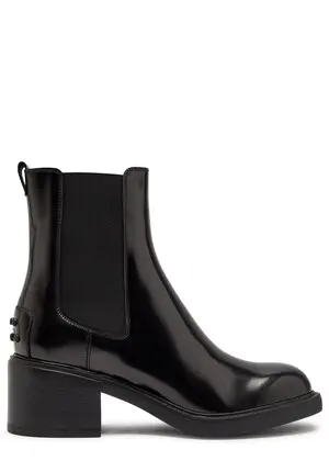 TOD'S Gomma 60 Patent Leather Ankle Boots - Black
