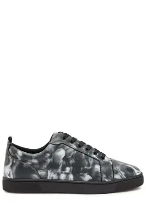 CHRISTIAN LOUBOUTIN Louis Jr Canopy Printed Panelled Leather Sneakers