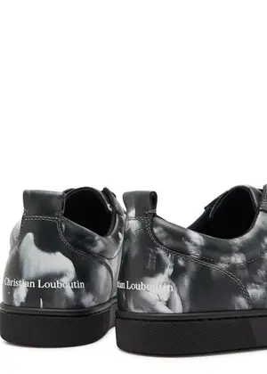 CHRISTIAN LOUBOUTIN Louis Jr Canopy Printed Panelled Leather Sneakers