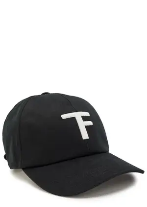 TOM FORD Embroidered Logo Canvas Cap - Black