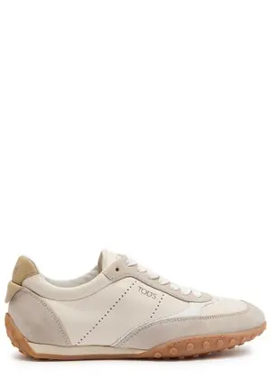 TOD'S Panelled Leather And Suede Lace-up Sneakers