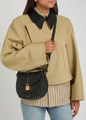 DEMELLIER Siena Grained Leather Saddle Bag