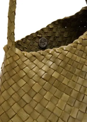 Dragon Diffusion Rosanna Woven Leather Shoulder Bag
