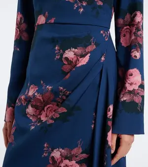 Erdem Floral Cady Midi Dress