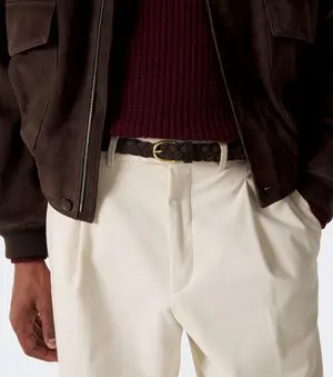 LARDINI Braided Suede Belt