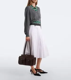 Prada Route Medium Leather Tote Bag