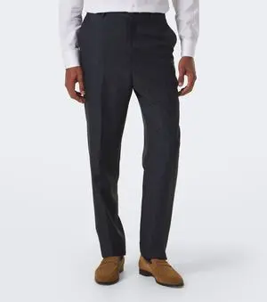 Etro Jacquard Virgin Wool Straight Pants